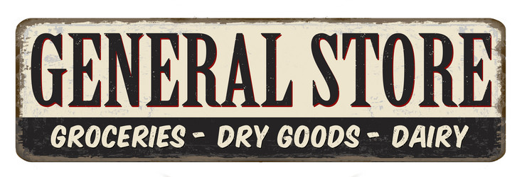 Tea shop vintage rusty metal sign Royalty Free Vector Image