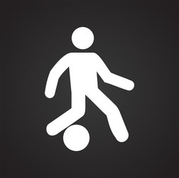 Soccer player icon on white background for graphic