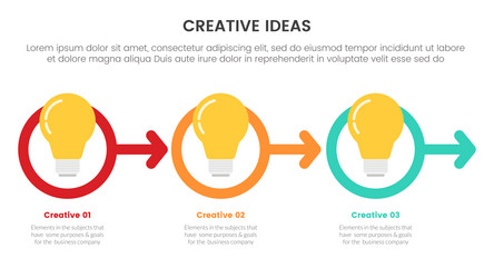 Creative idea concept infographic 3 point stage Vector Image