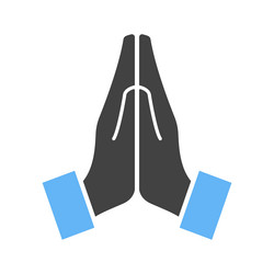 Folded hands icon image Royalty Free Vector Image