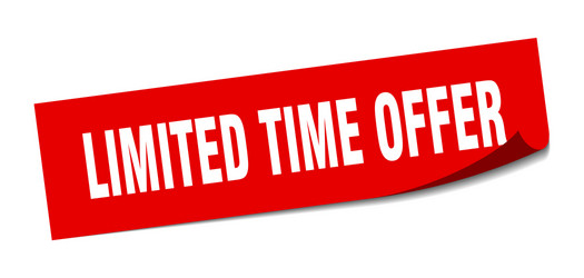 Limited offer banner with clock for promotion Vector Image