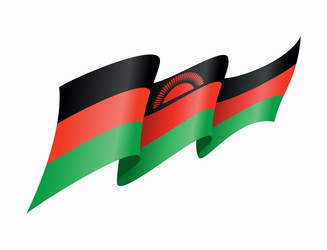 Malawian flag wavy abstract background Royalty Free Vector
