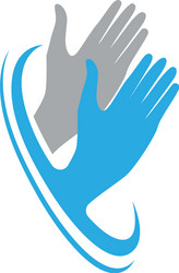 Help hand logo and template symbols Royalty Free Vector