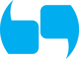 Letter bq geometric clear talk symbol logo Vector Image