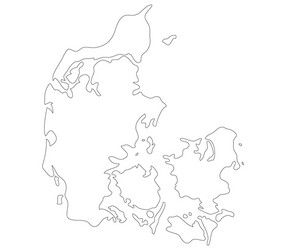 Denmark freehand sketch outline map isolated Vector Image