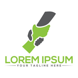 Hand logo design Royalty Free Vector Image - VectorStock