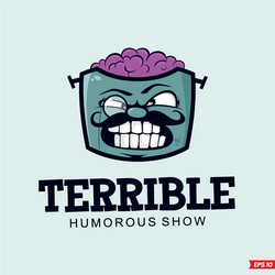 Modern professional emblem terrible Royalty Free Vector