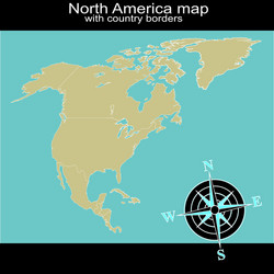 South america map with contry borders Royalty Free Vector