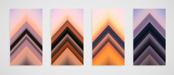 Colorful set four line pattern Royalty Free Vector Image