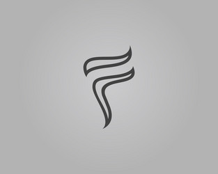 F logo letter template Royalty Free Vector Image