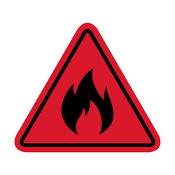Fire flame icon hot flames sign isolated Vector Image