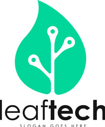 Leaf tech logo Royalty Free Vector Image - VectorStock