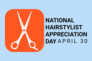 National hairstylist appreciation day poster Vector Image