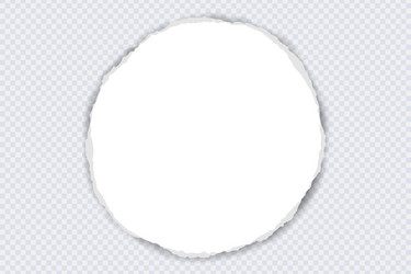 Round white paper with torn adges Royalty Free Vector Image