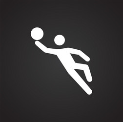 Soccer player icon on white background for graphic