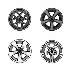 Motorcycle Rims Vector Images (over 360)