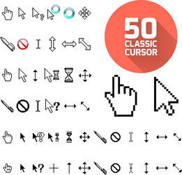 Classic Cursor Icon Vector Images (over 1,000)