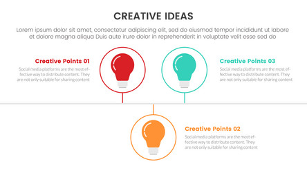 Creative idea concept infographic 3 point stage Vector Image