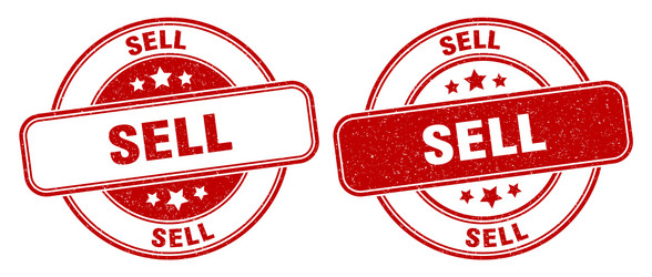 Sell stamp sell label round grunge sign Royalty Free Vector