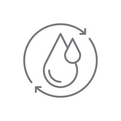 Water circulation eco friendly icon with black Vector Image