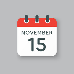 Calendar icon day 20 november template Royalty Free Vector