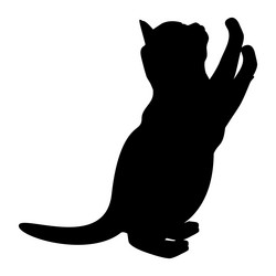 Cat silhouette sphinx side view breeds pet Vector Image