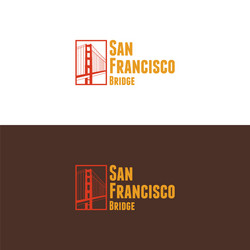 Retro bridge logo Royalty Free Vector Image - VectorStock