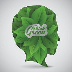 Think green design Royalty Free Vector Image - VectorStock