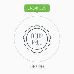 Dehp free icon non-toxic plastic sign Royalty Free Vector