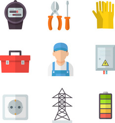 Cartoon electrician cable man Royalty Free Vector Image