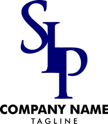 Initial letter sip logo template design Royalty Free Vector