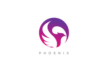 Phoenix logo design with modern creative concept Vector Image