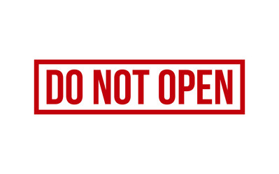 Red do not open rubber stamp seal Royalty Free Vector Image