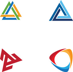 Optical triangle icon penrose geometric dimension Vector Image