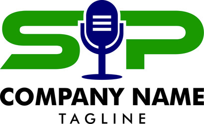 Initial letter sip logo template design Royalty Free Vector