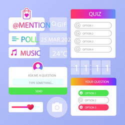 Poll sticker set Royalty Free Vector Image - VectorStock
