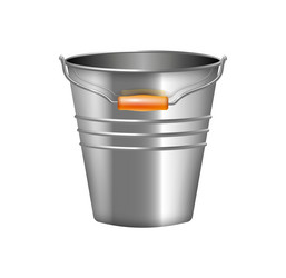Colored bucket with handle Royalty Free Vector Image