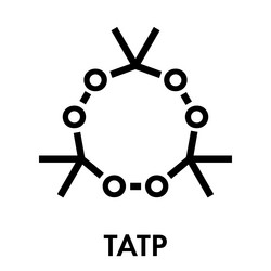 Triacetone triperoxide tatp acetone peroxide Vector Image