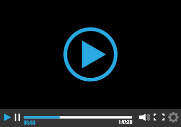 Video player interface play button Royalty Free Vector Image