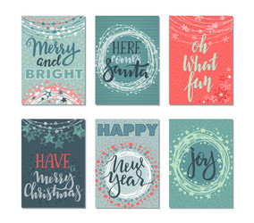 Christmas handdrawn cards Royalty Free Vector Image