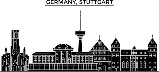 Germany stuttgart tourism landmarks city Vector Image