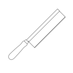 Hand saw scissors icon with outline for design Vector Image