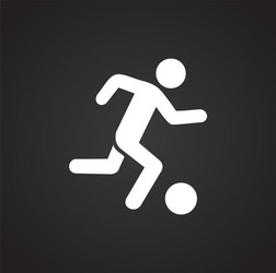 Soccer player icon on white background for graphic