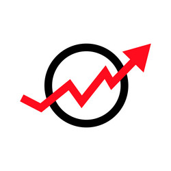 Uptrend and downtrend arrow icon set Royalty Free Vector