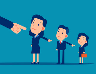 Throw someone under the bus clip art depicts Vector Image
