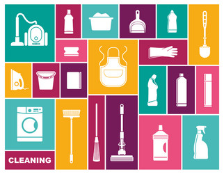 Cleaning symbols Royalty Free Vector Image - VectorStock