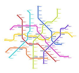 Metro subway underground transport system map Vector Image