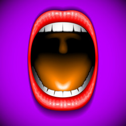 Mouth color open Royalty Free Vector Image - VectorStock