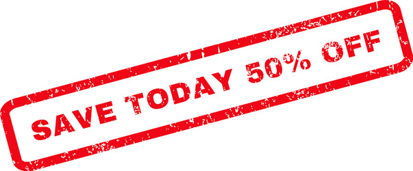 50 percent off everything rubber stamp Royalty Free Vector
