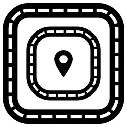 Square road frame for city map highway border Vector Image